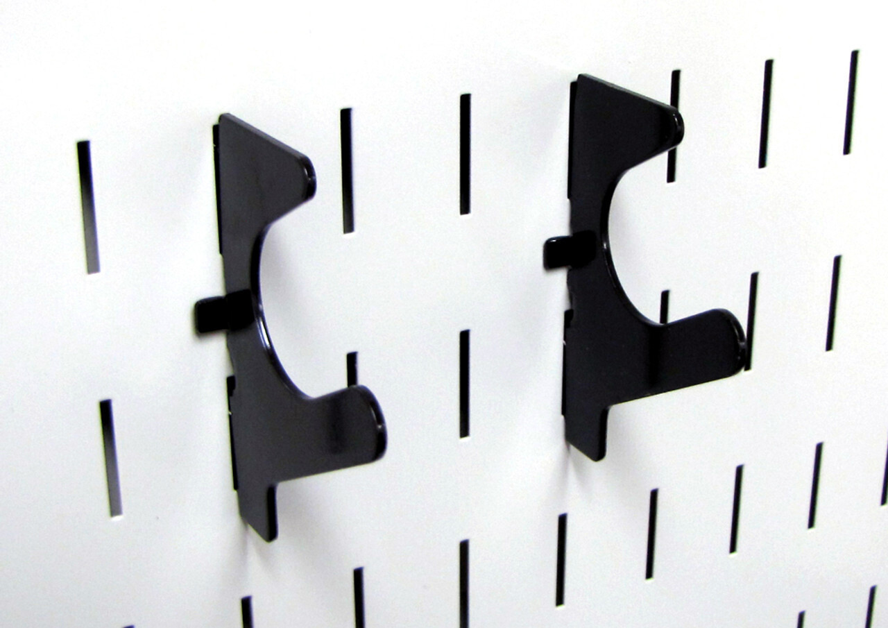 Wall Control - Slanted U-Shaped Slotted Pegboard Hook - 2 Pack - 2-1/2 ...