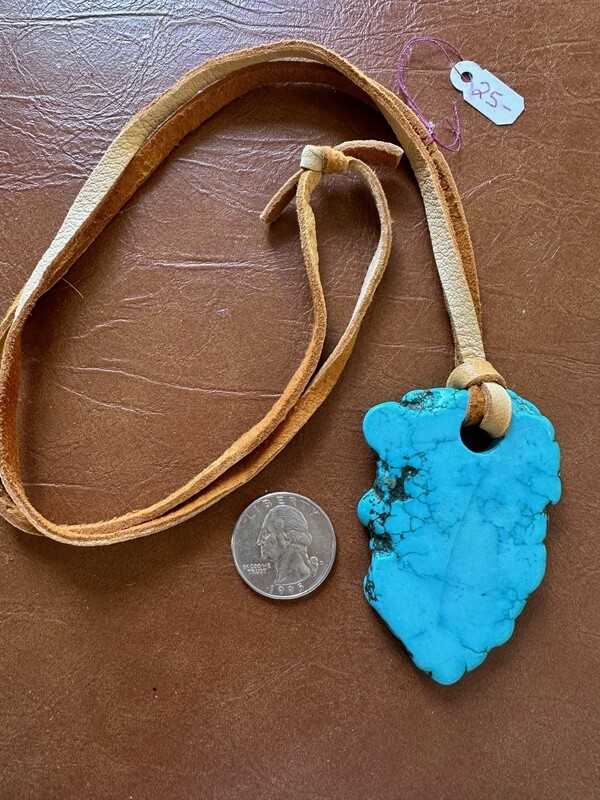 Robin's Egg Blue Slab on Deerskin