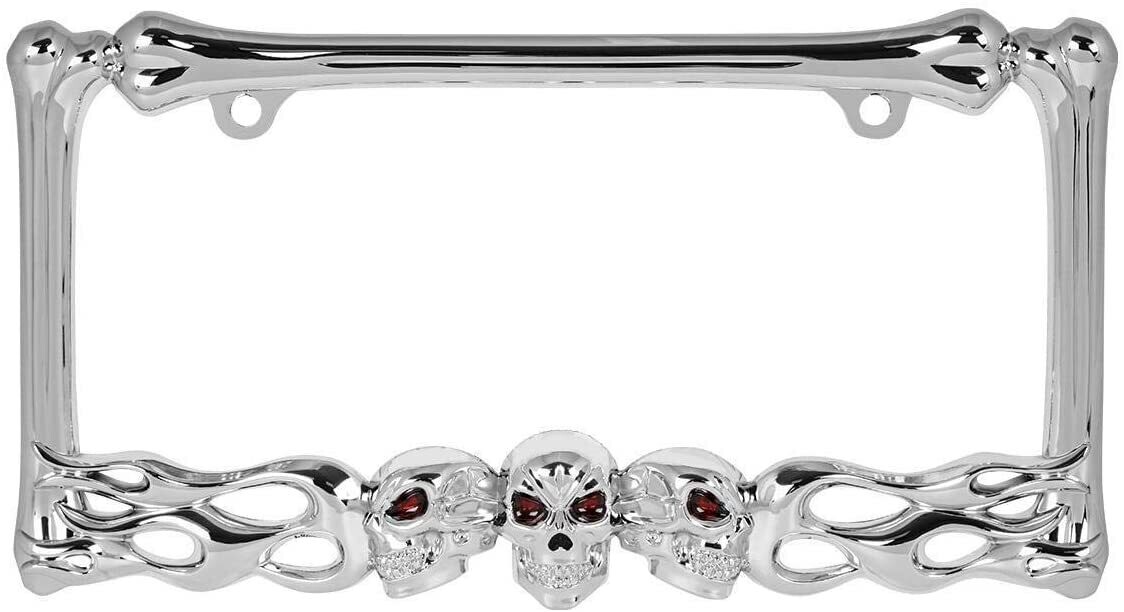SKULLS LICENSE PLATE FRAME skulls-license-plate-frame