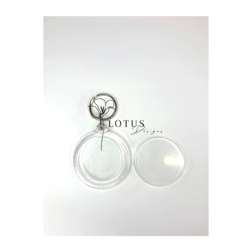 Acrylic Blank Round Key Chain- 40 x 40 mm