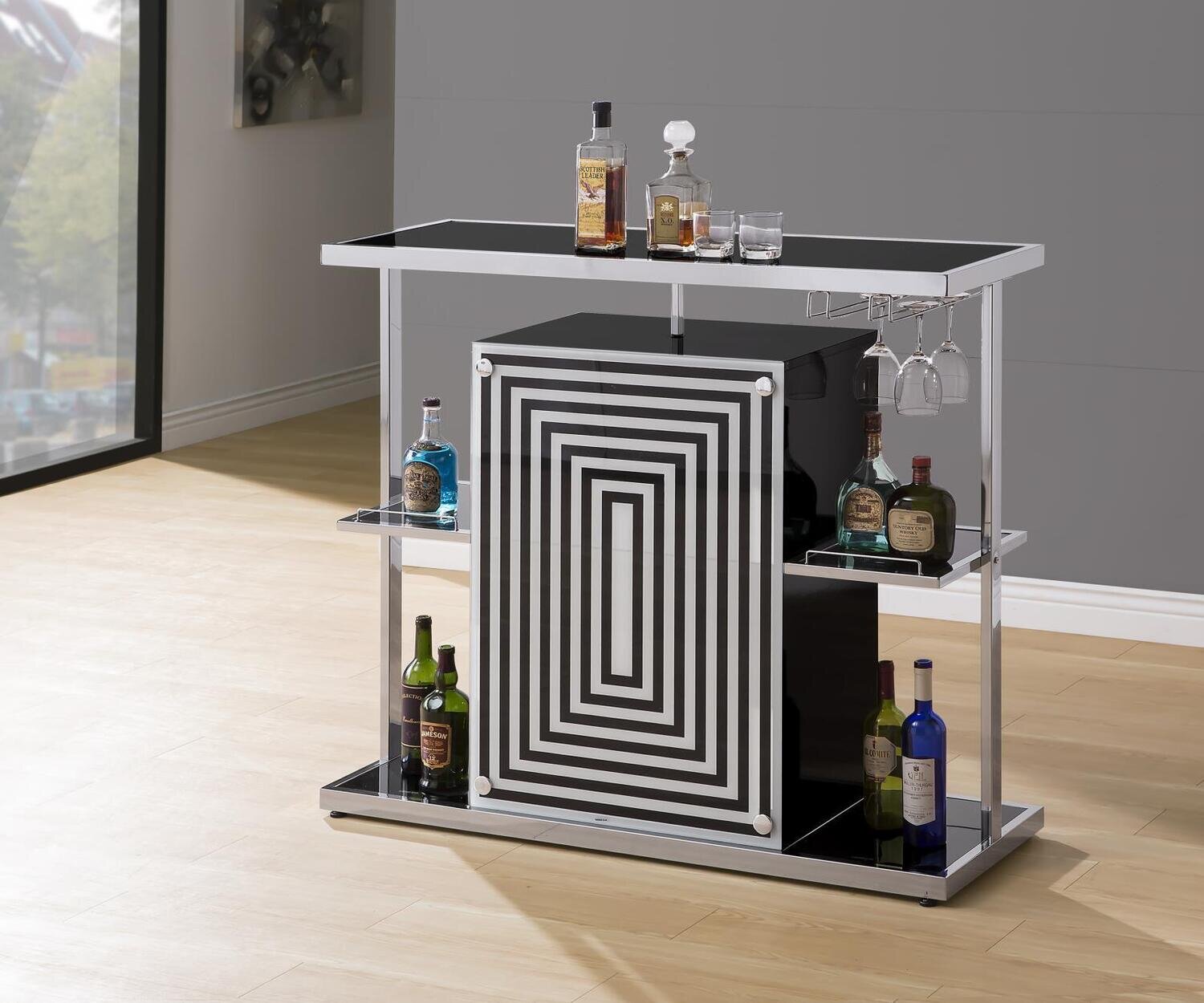 2-tier Bar Unit - Black