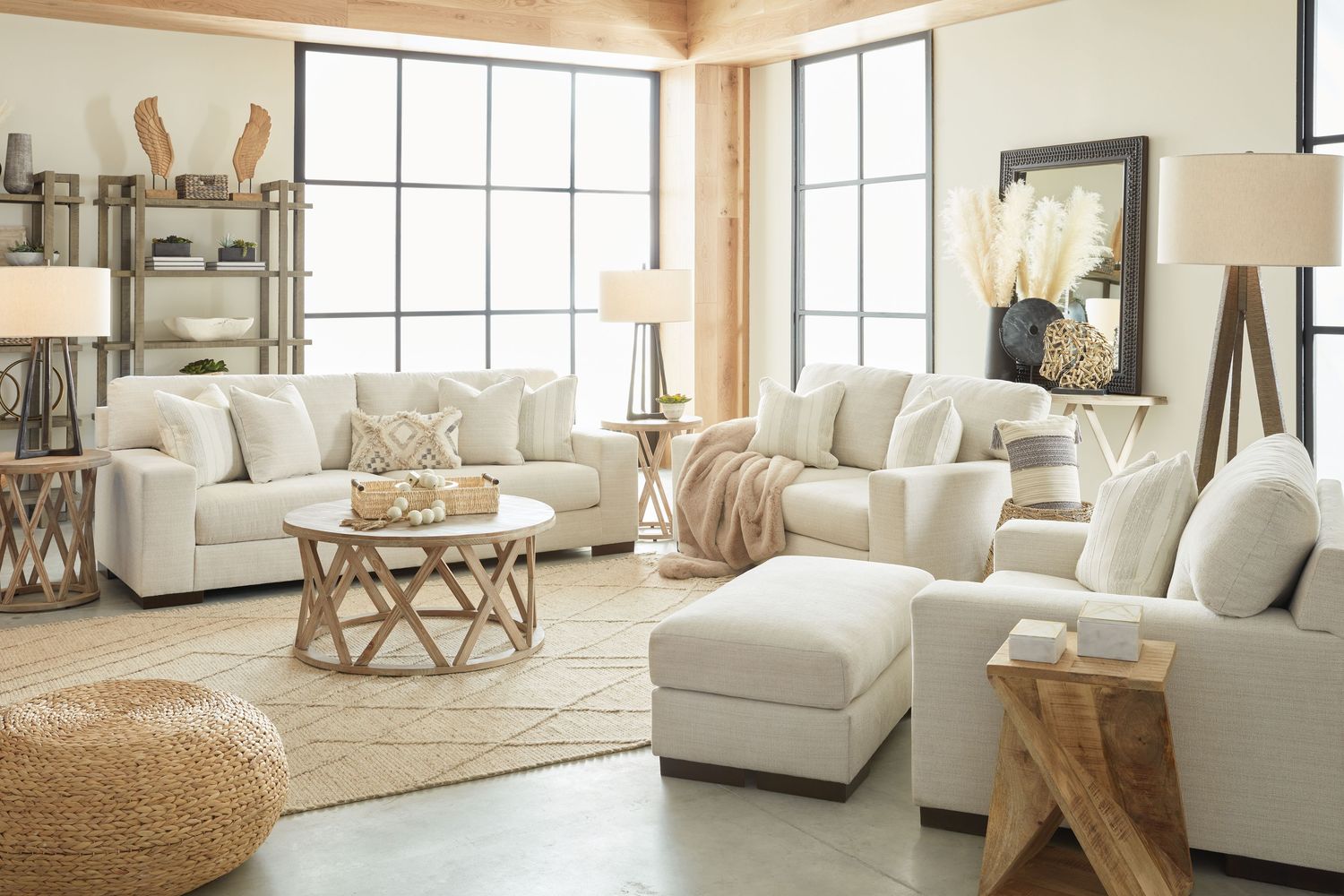 Beige chair and a half store
