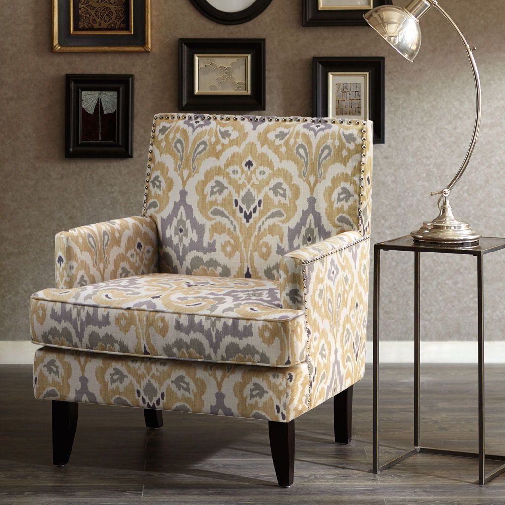 Colton Track Arm Club Chair Grey Multi