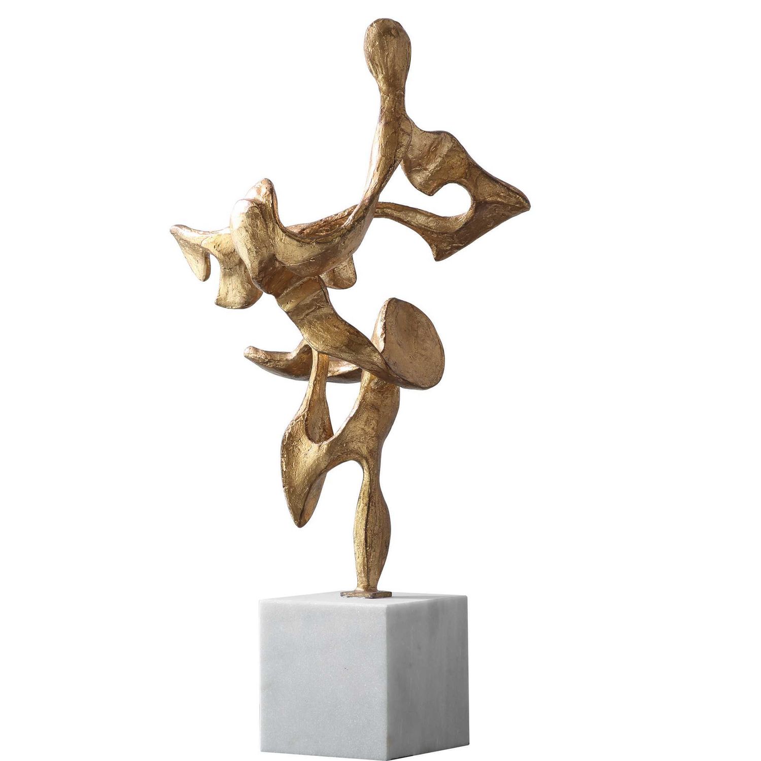 Tango - Sculpture - Gold / White