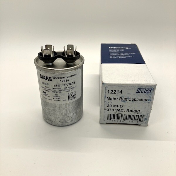 12214 Mars Motor Run Capacitor 20MFD 370VAC
