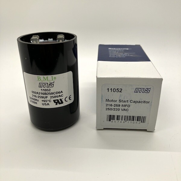11052 Mars Motor Start Capacitor 216-259MFD 220/250VAC