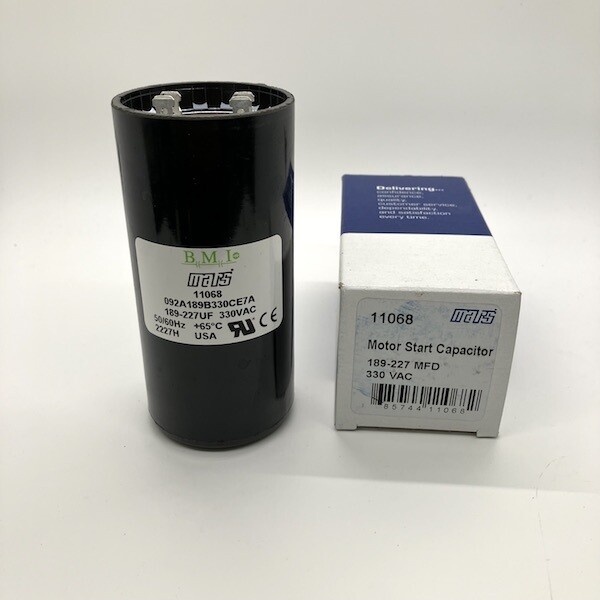11068 Mars Motor Start Capacitor 189-227MFD 330VAC