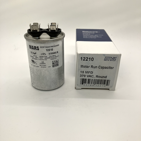 12210 Mars Motor Run Capacitor 15MFD 370VAC