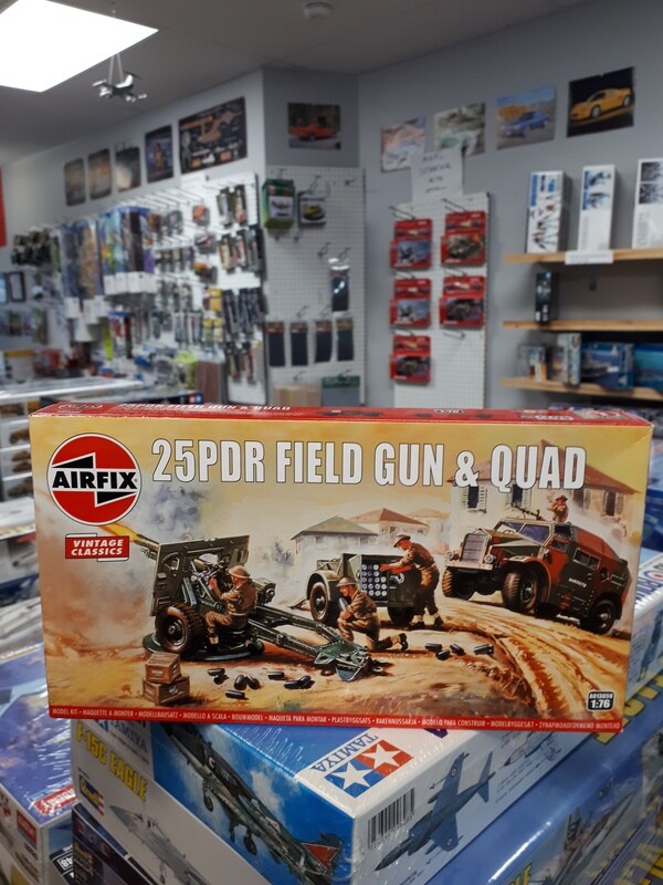 25PDR FIELD GUN & QUAD MILITARY MODEL KIT AIRFIX A01305V