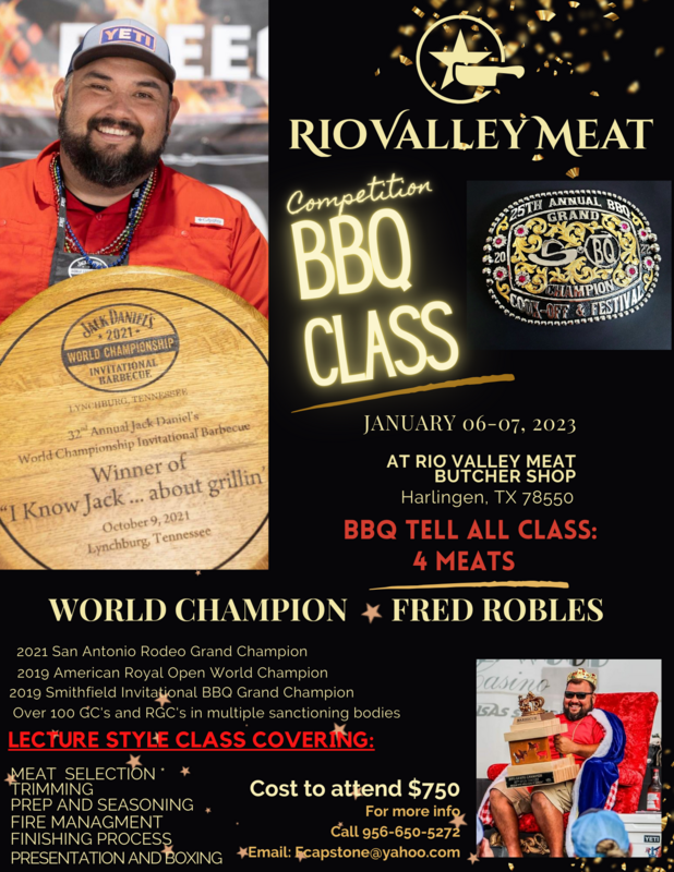 Rio Valley meat Competition BBQ Class