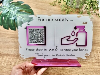 QR Code Signs, QR Code Bench Plaque, QR code Display – Store – NVS Printing