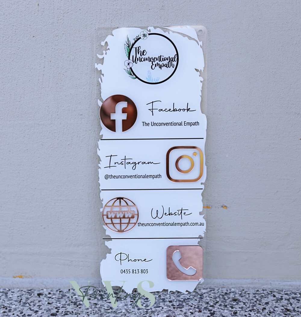 4 Icons Vertical Social Media Sign – Style 2 – Payment / QR Code Signs ...