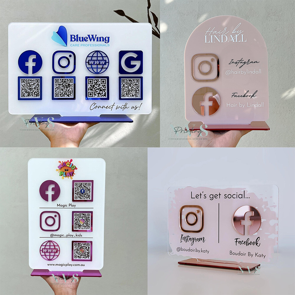 Social Media Signs – NVS Printing – Custom Business Sign | Custom Gifts ...