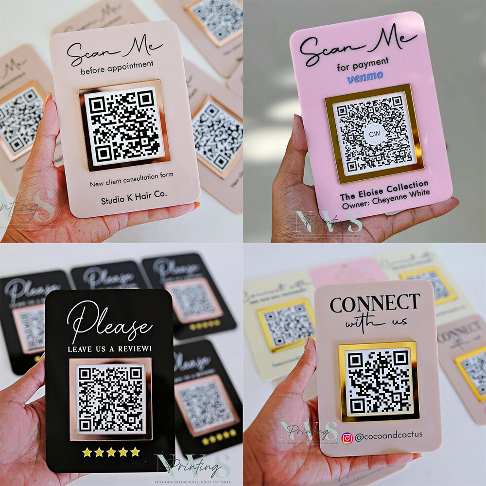 QR Code Signs, QR Code Bench Plaque, QR code Display – Store – NVS Printing