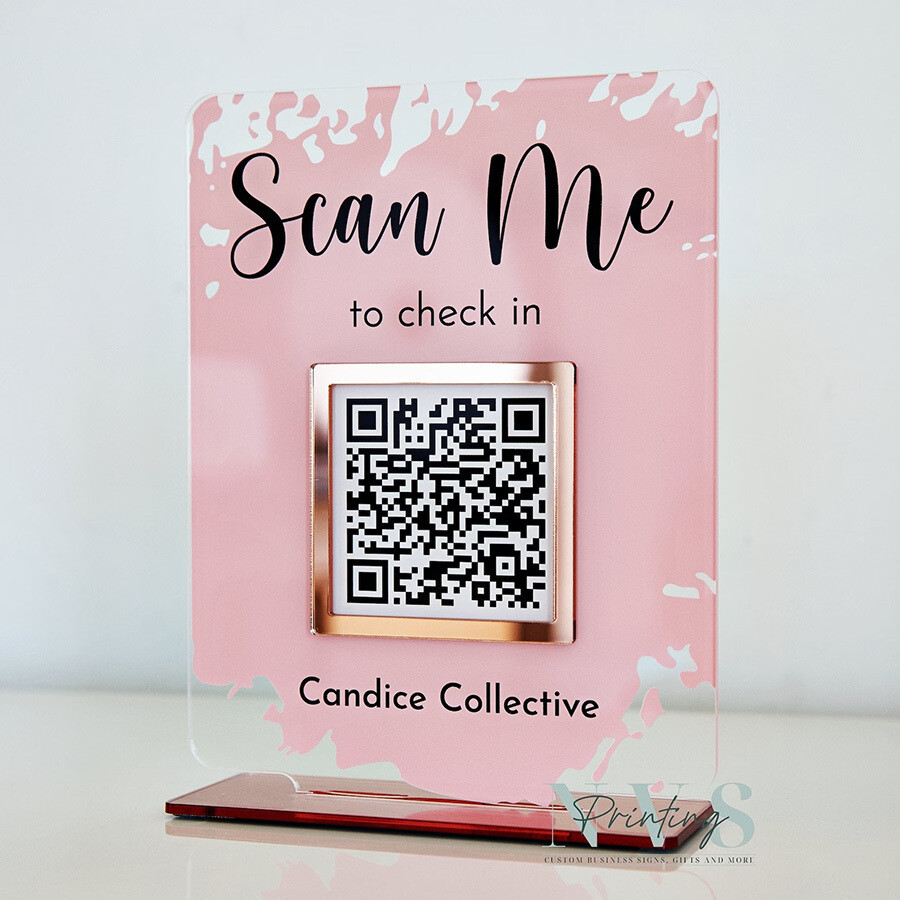 Single QR Code Business Sign / Plaque – Store – NVS Printing