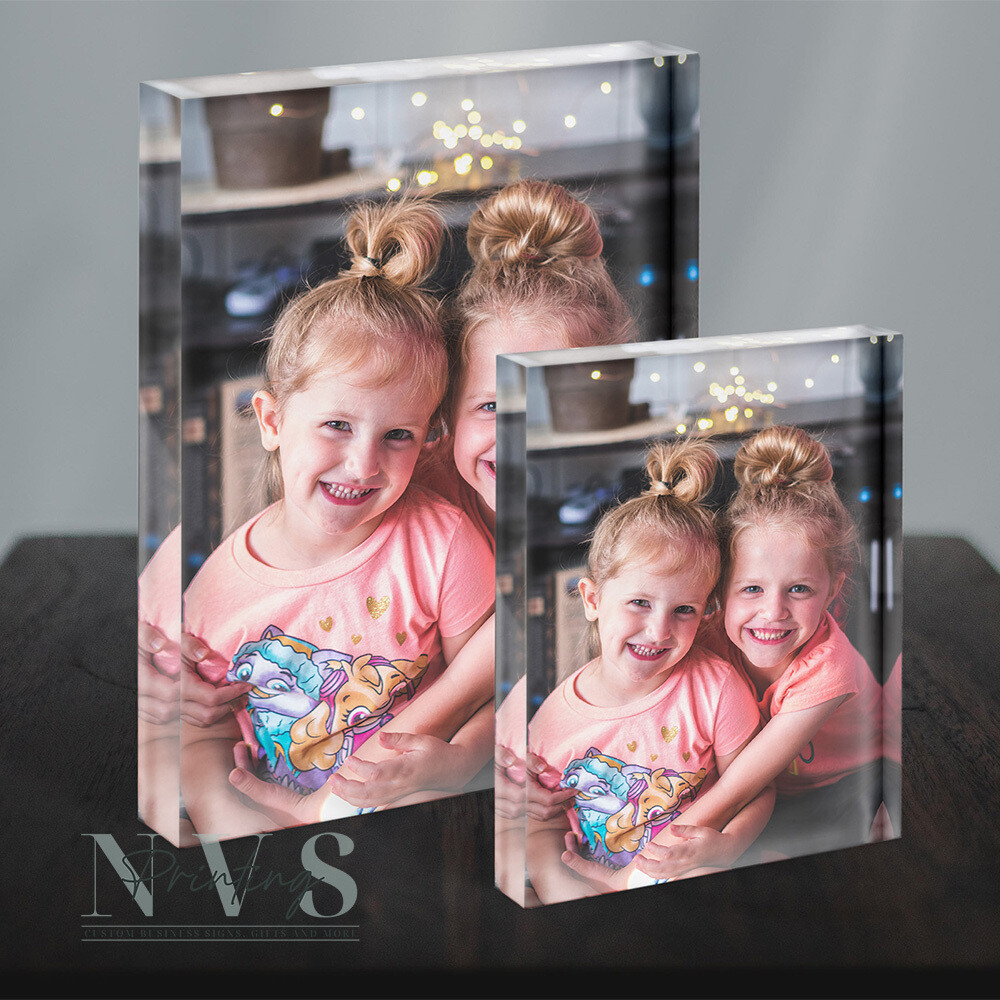 Acrylic Photo Block, Free Standing, Custom Photo Gift, Laser Cut ...