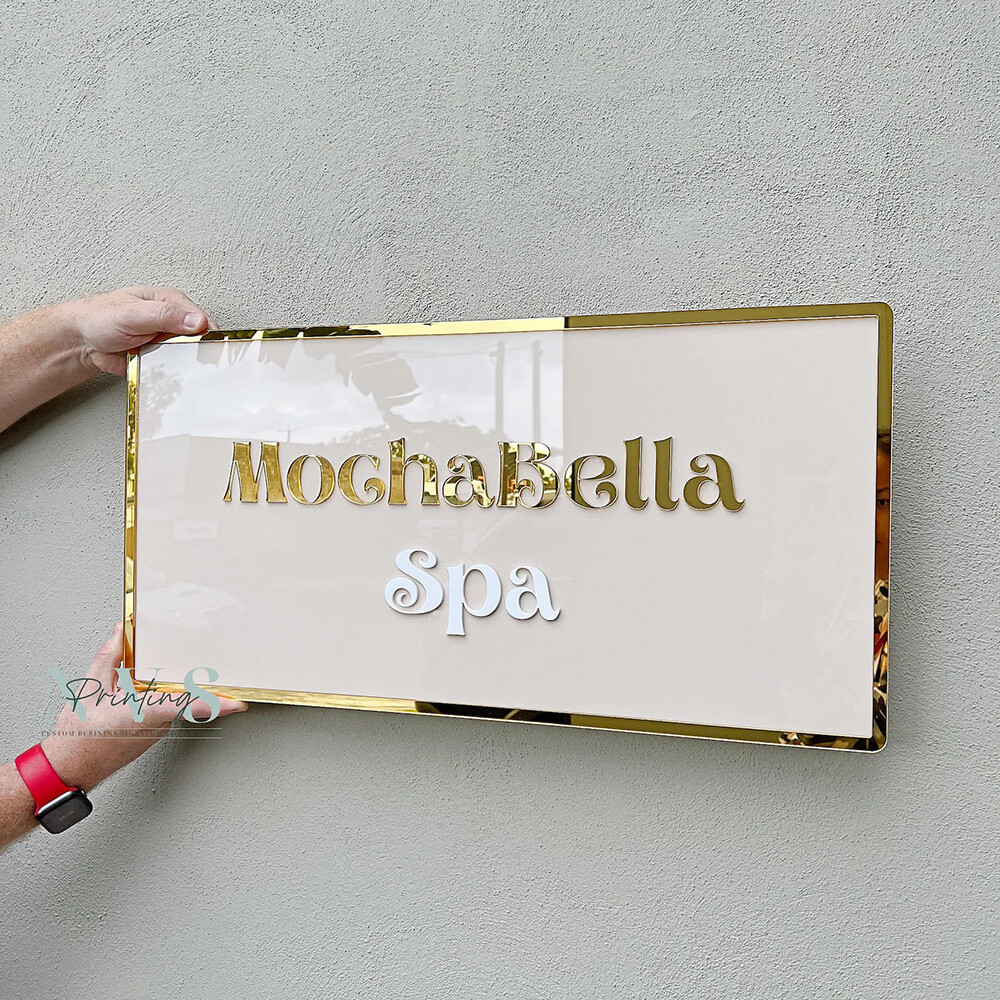 Custom 3D Rectangle Business Sign + Border – Store – NVS Printing