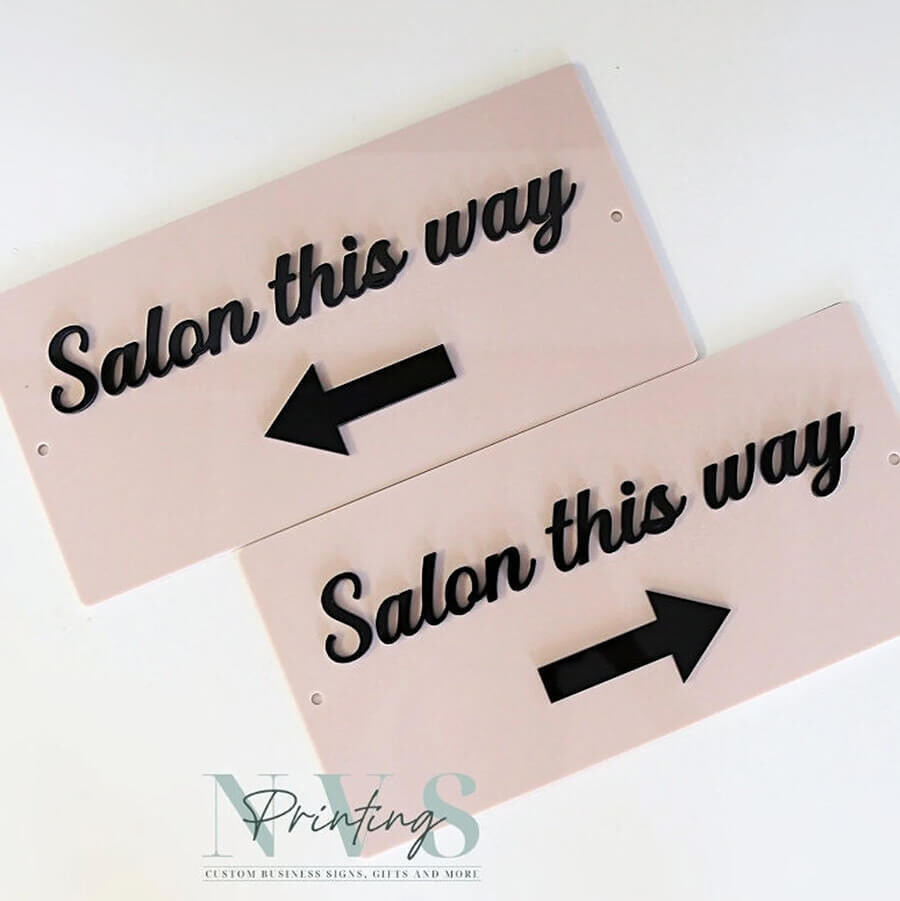 Salon This Way / 3D Directional Sign – Store – NVS Printing