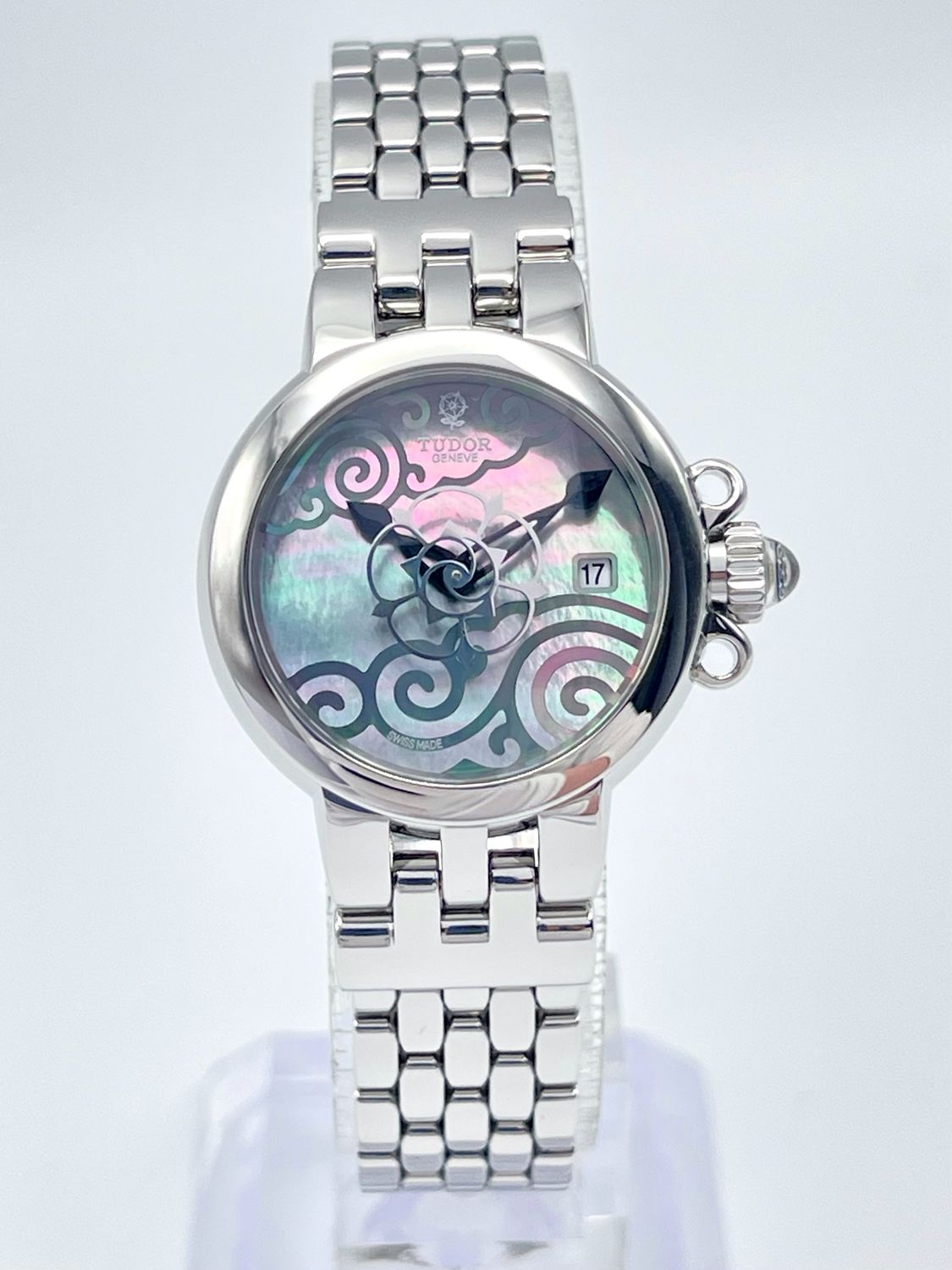 Ladies Tudor Claire de Rose 26mm Black Shell 35100 MOP Dial Automatic ...