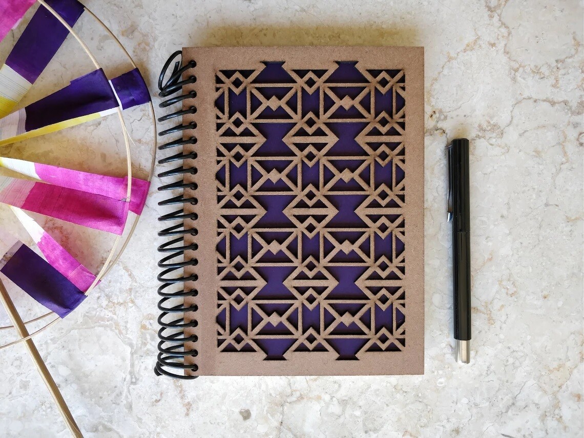 Laser Cut Spiral Wooden Note