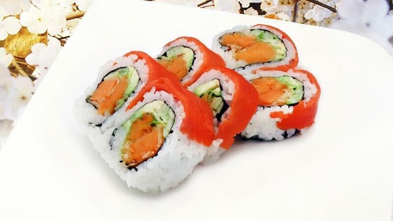 Smoked Salmon Yam Tempura Roll