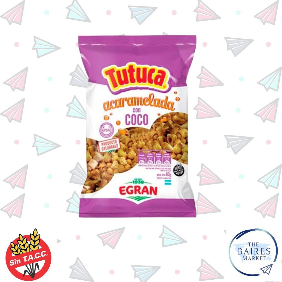Maiz Inflado Acaramelado Con Coco, Tutuca, Egran