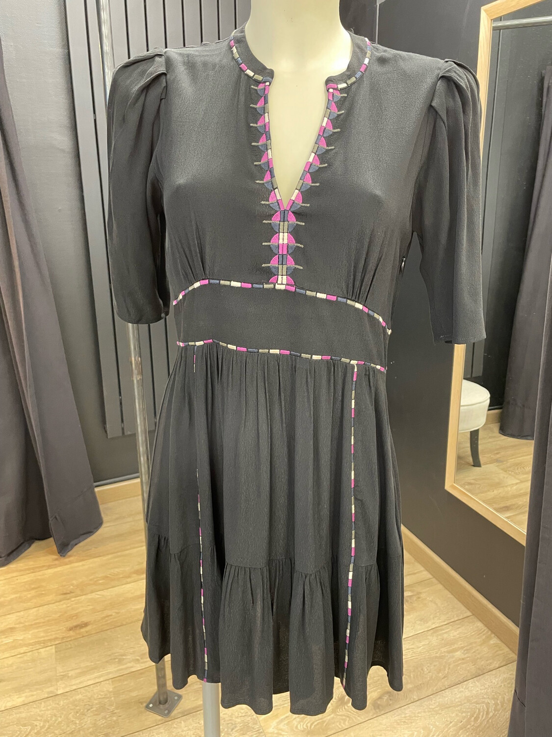 ROBE TERESA BASH NOIRE