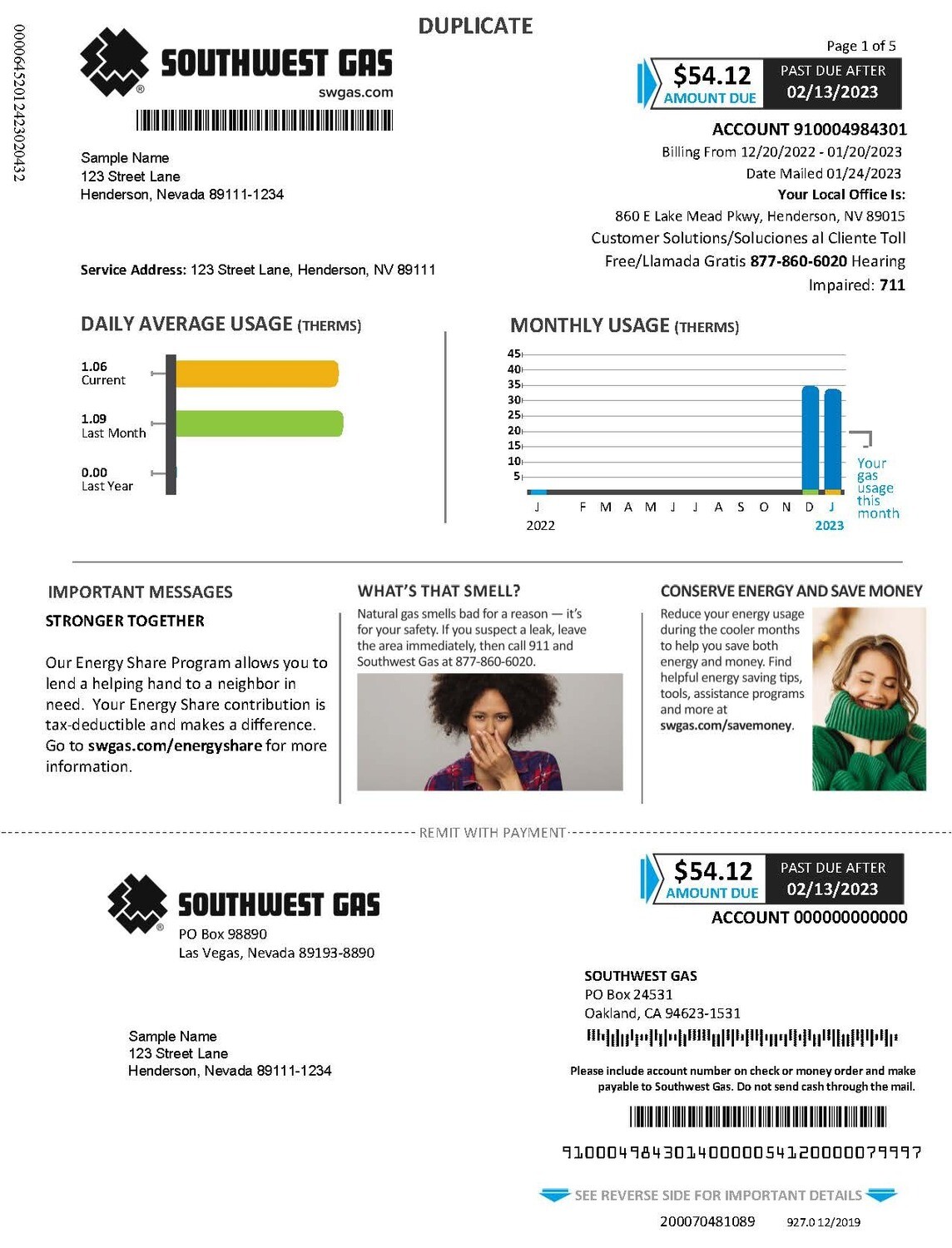 Utility Bill Editable Template Southwest Gas Documentplug Utility Bill Editable Template Southwest Gas Documentplug