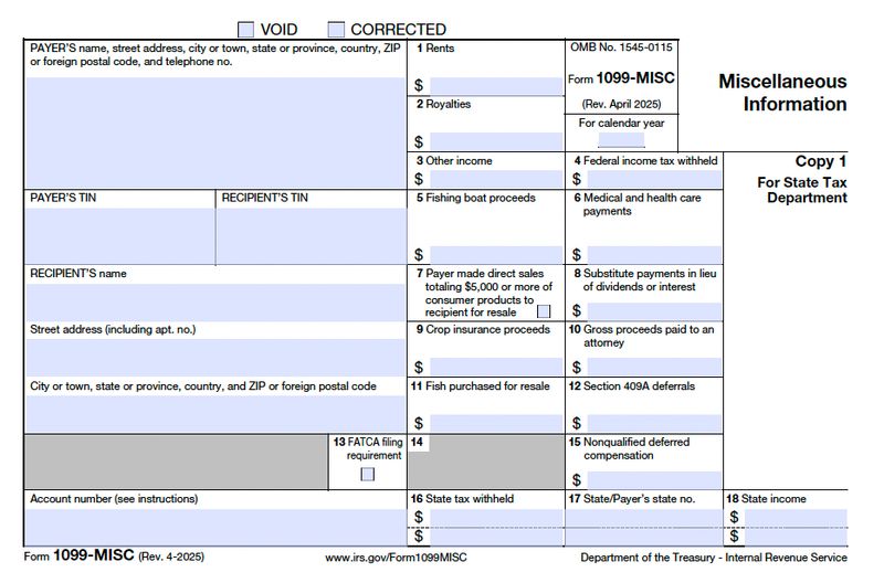1099 Tax Forms 2025 – Editable PDF Template | Documentplug.com