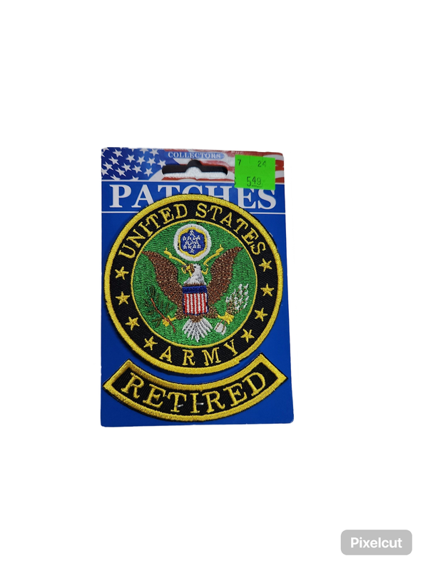 Army Symbol Retired 2pc Patch