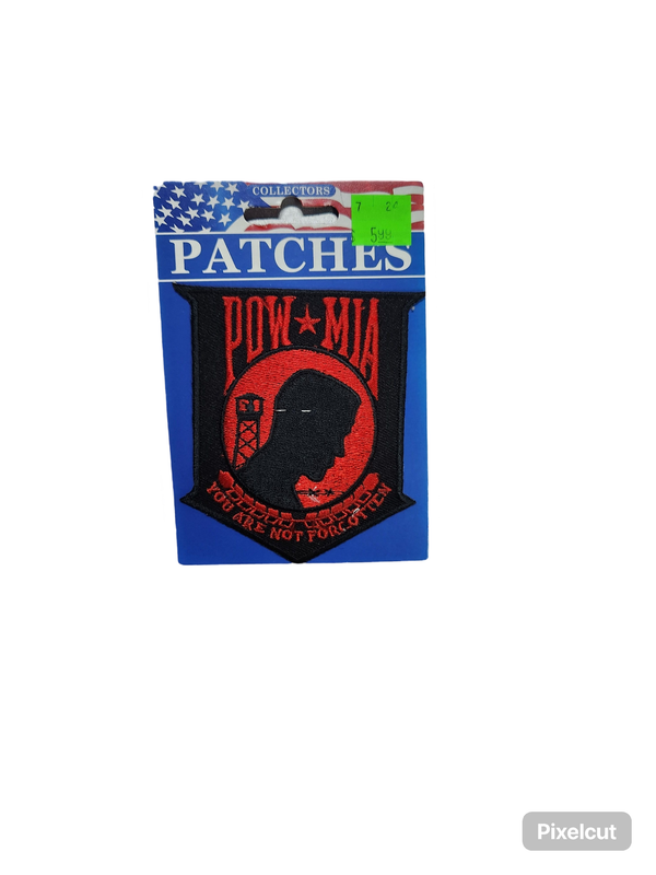 POW MIA RED/BLK PATCH
