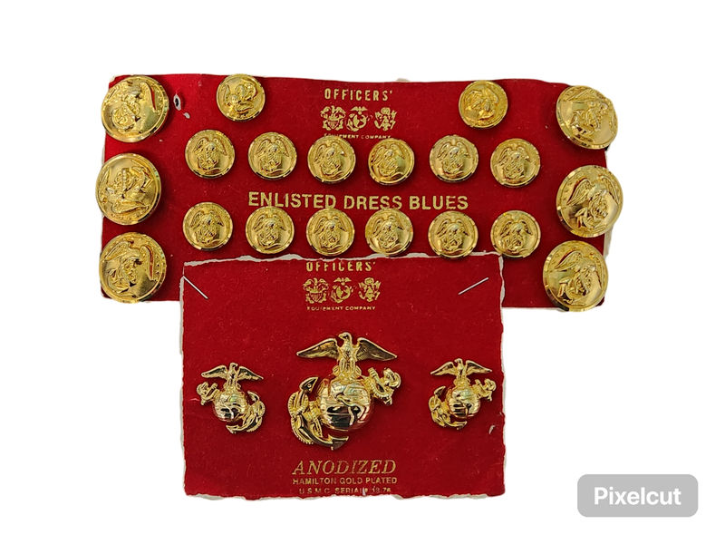 Set of USMC Dress Blues Buttons for Enlisted
