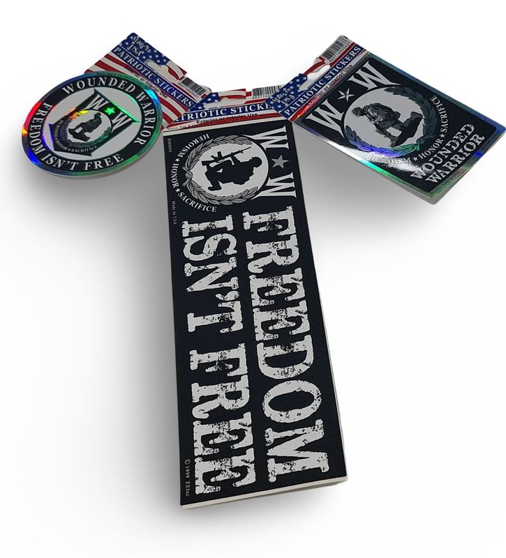 WOUNDED WARRIOR BUMPER AND WINDOW STICKERS