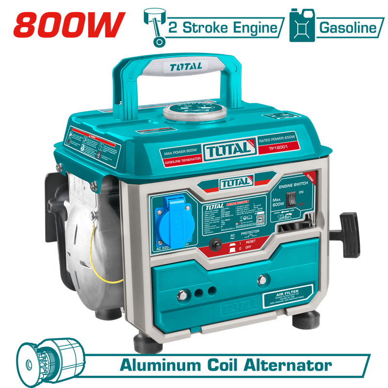 Total 800W Gasoline Generator - TP18001