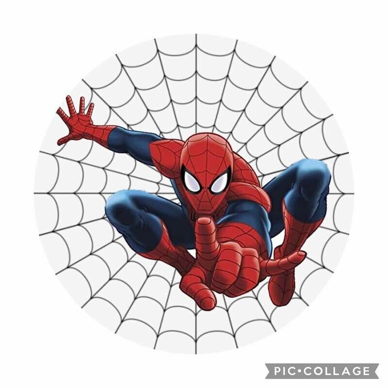 Spider Man Flying with Spider Net, Edible Photo Print Paper Cutout for ...