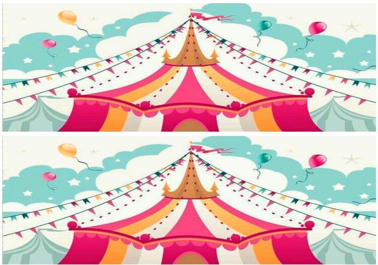 Circus Cake Border, Photo Print Paper Cutout for Cake Topper, Cake ...