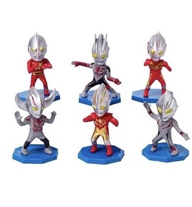 6 Pieces set Ultraman character Ultra Series Cake Toppers, Miniature ...