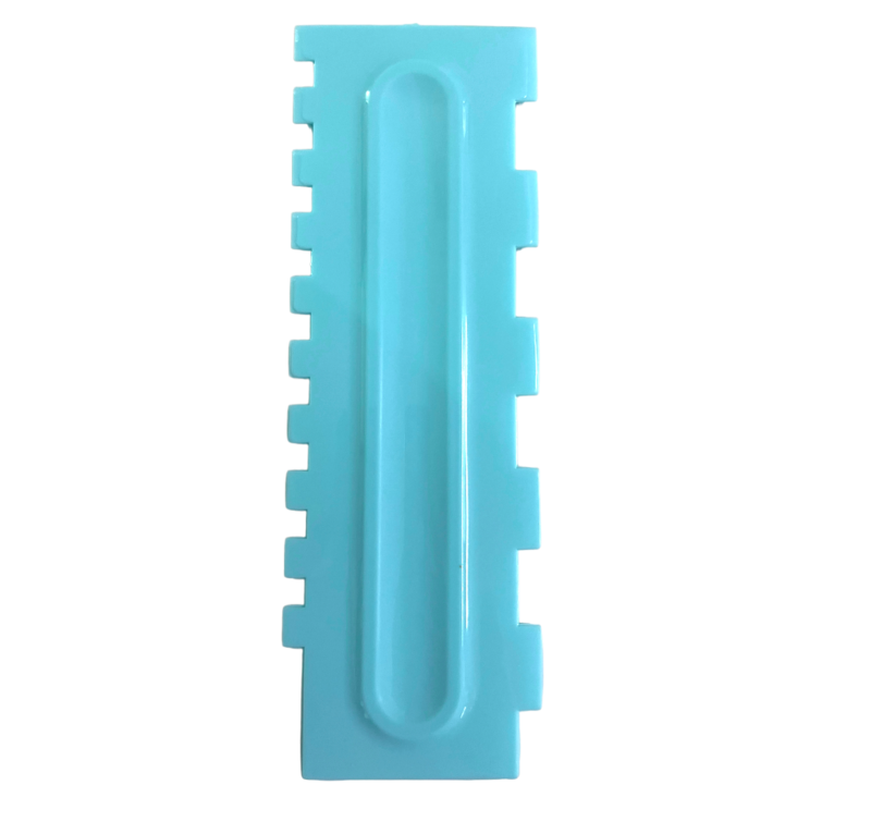1 PC Blue Double Sided Texture Square Sraper, Decorating Comb, Icing ...