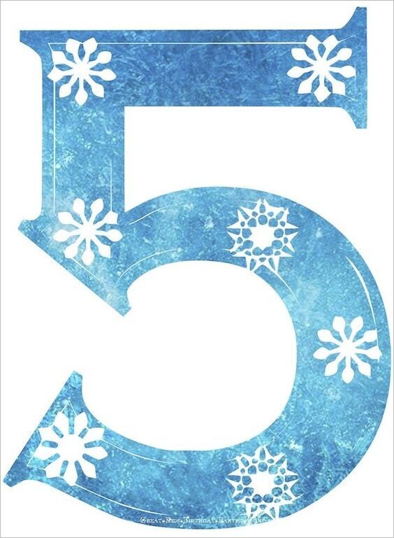 Frozen Theme 5 Number Edible Photo Print Paper Cutout for Cup Cake ...