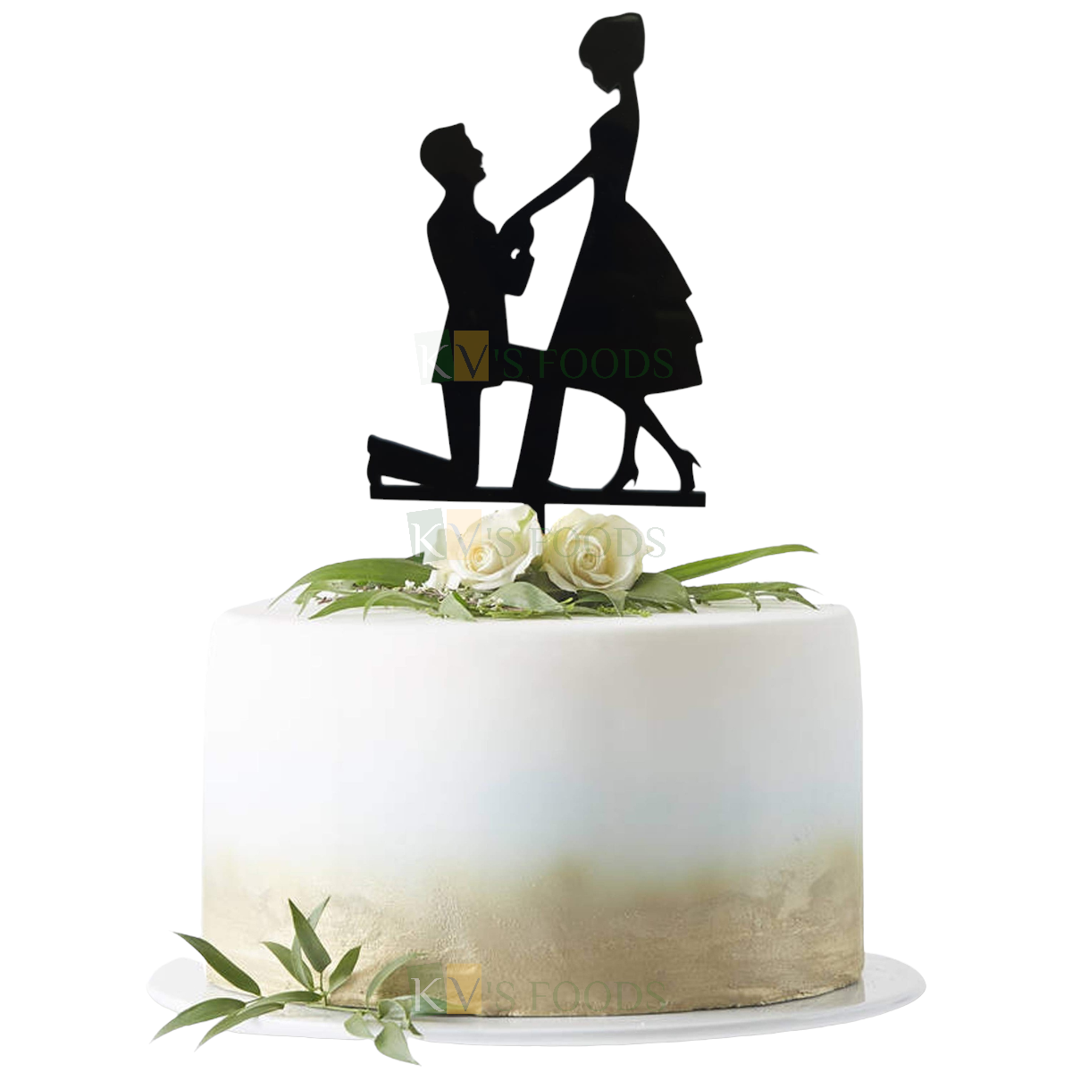 1PC Black Acrylic Dressed Up Bride Proposing On Knee To Groom Cake ... 1PC Black Acrylic Dressed Up Bride Proposing On Knee To Groom Cake ...