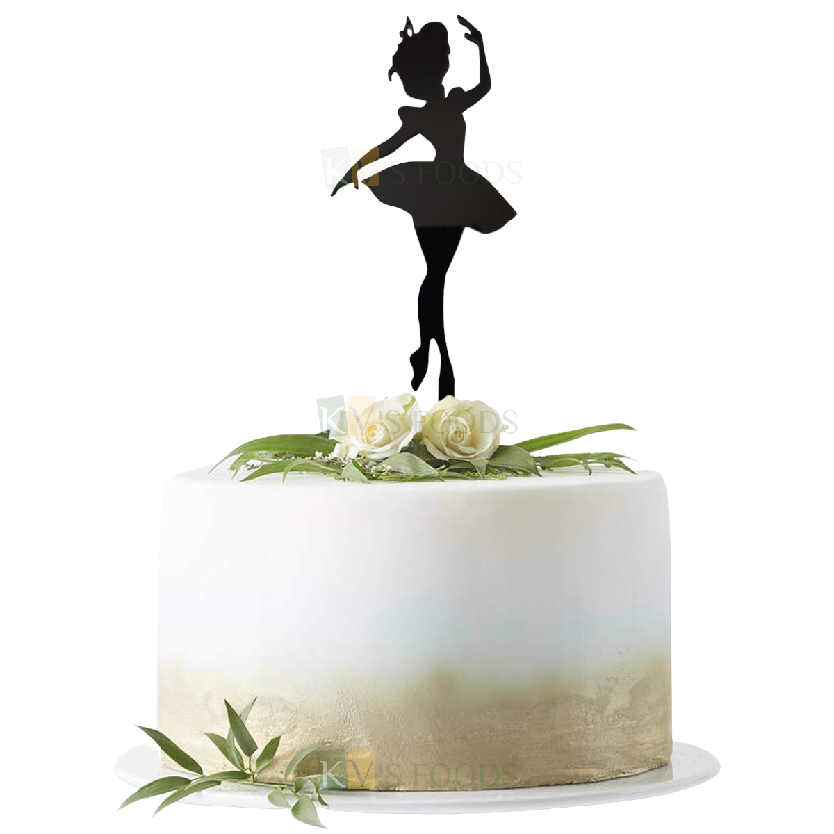 1PC Black Acrylic Beautiful Dancing Girl Topper Ballet Dancing Lady ...