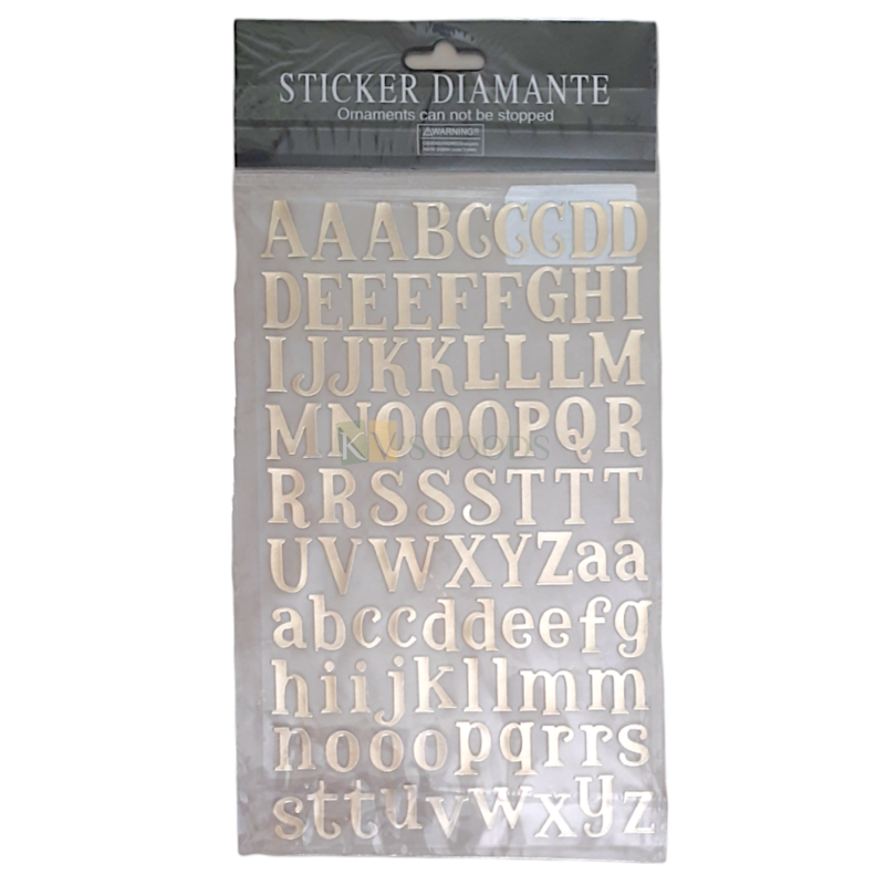 1PC Golden Shiny Self Adhesive Alphabets Letter Stickers Cake Base ...