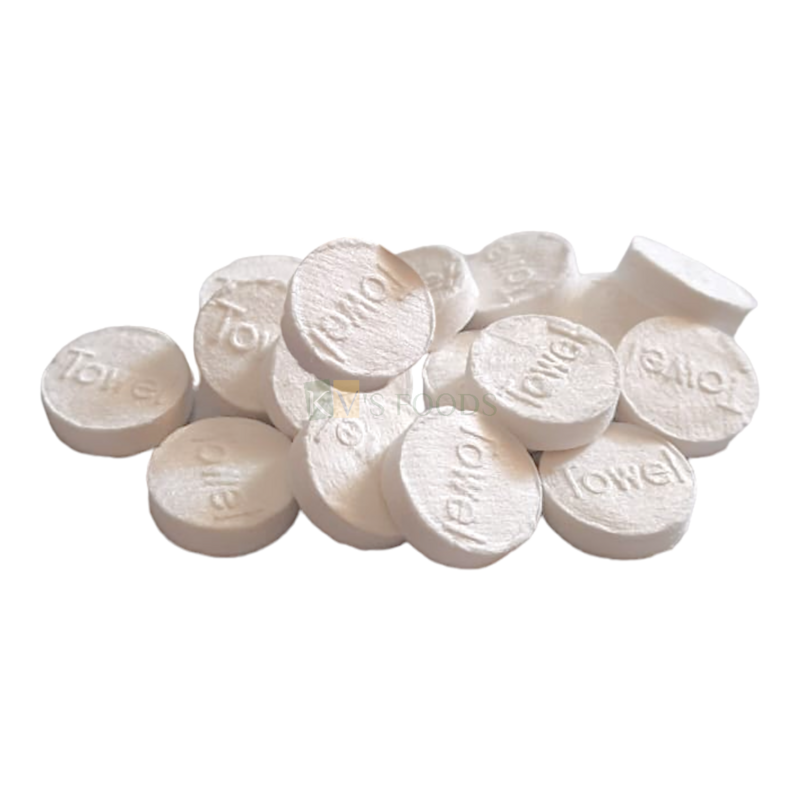 15PC White Compressed Towel Magic Tablet Tissue, Mini Disposable Cotton ...