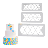 3 PCS Triangle Cookie Fondant Cutter & Embosser, Small, Medium & Large ...