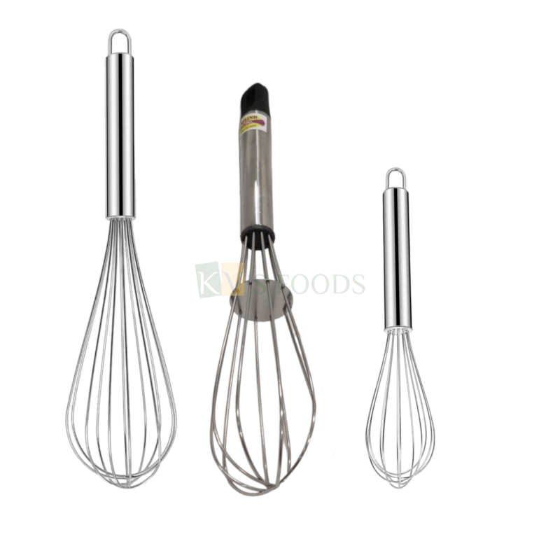 1 PC Multipurpose Stainless Steel Silver Whisker Beater, Egg Whisk ...