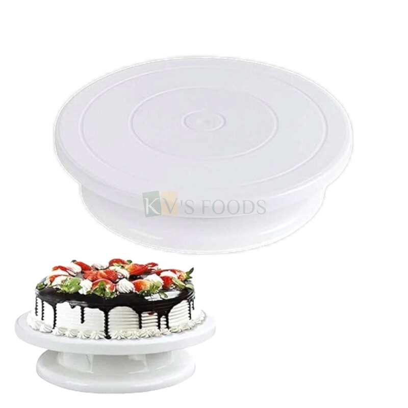 1PC 360° Smooth Rotating Cake Turntable Diameter 11 Inch, Height 2.7 ...