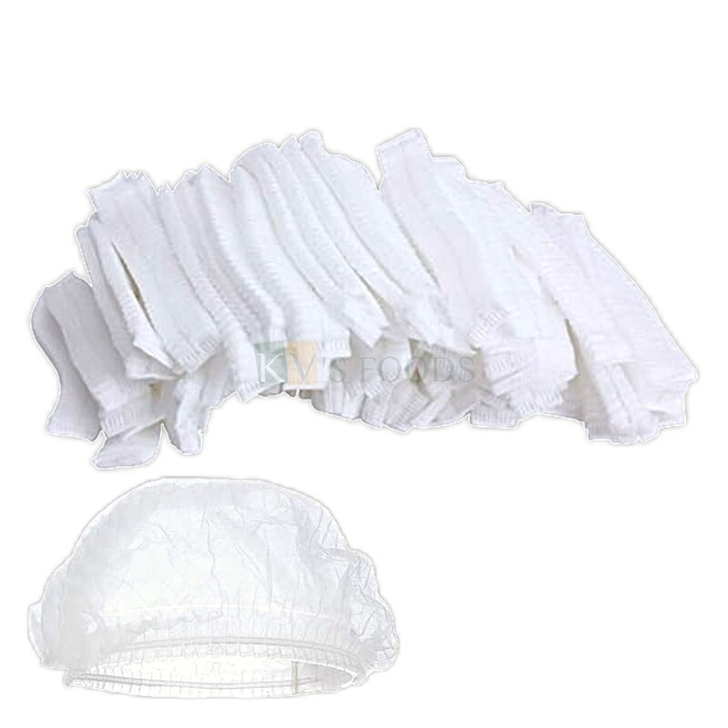 Pack Of 60 Big Disposable Waterproof Elastic White Multipurpose Chef ...