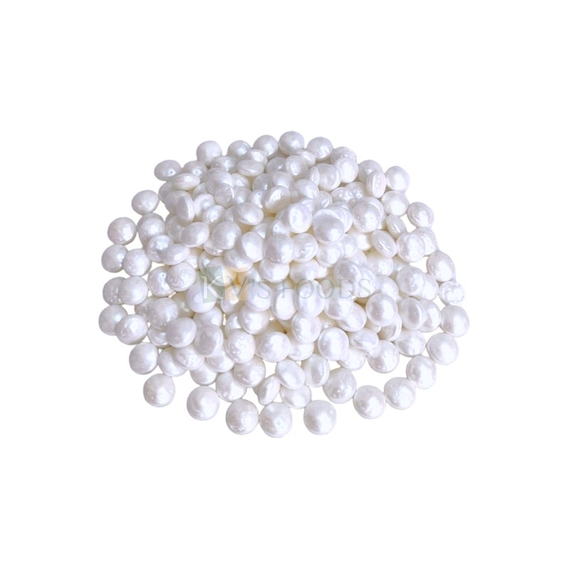 Metallic White Colour Shiny Mini Disc/Sequin/Gems Buttons Munchies ...