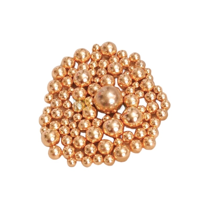 Metallic Golden Colour Imported Pearl Shiny Mixed Size Moti Sugar Balls ...