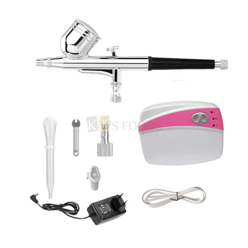 Mini Dual-Action Airbrush Gun with Compressor Multispeed, for Cake ...